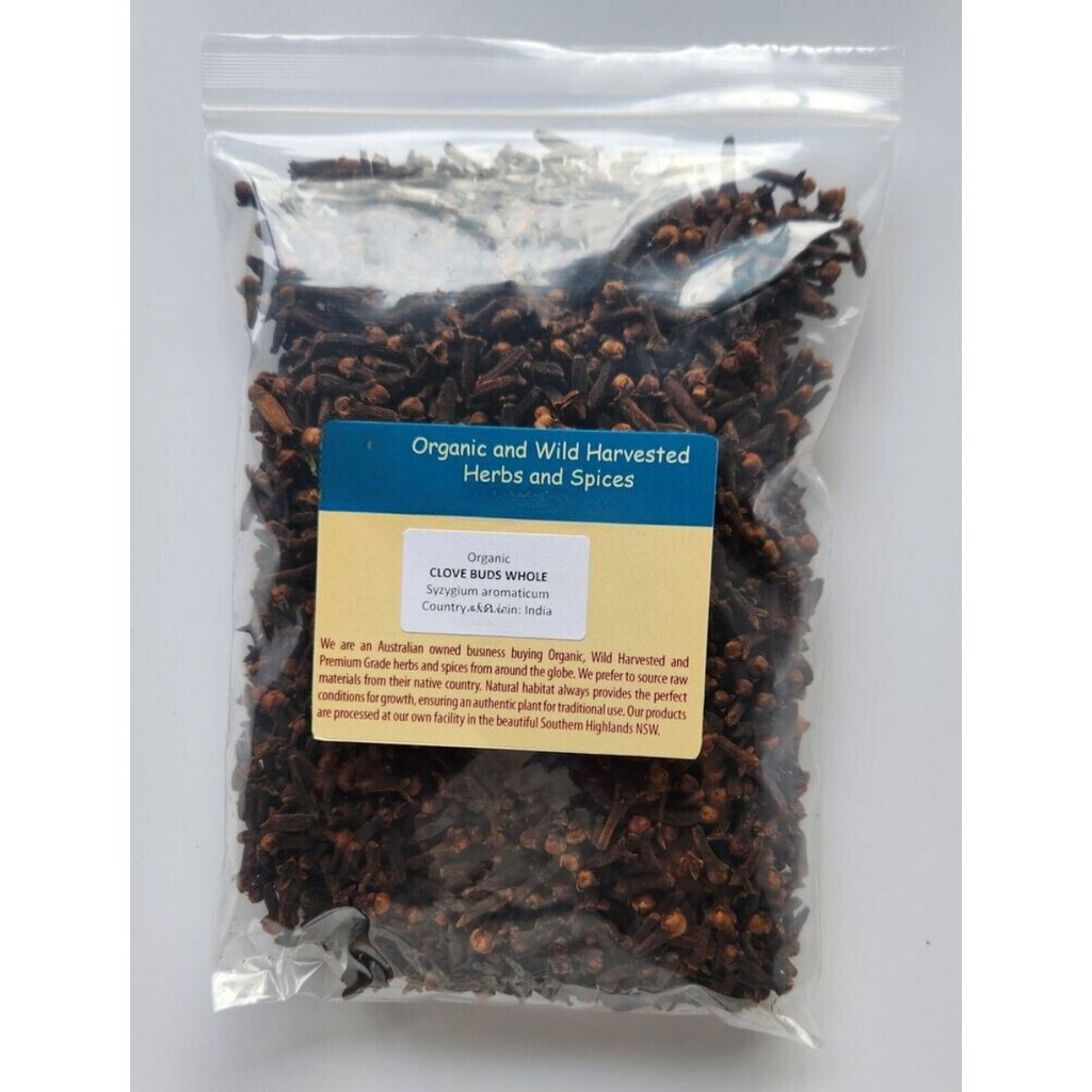 CLOVE BUDS WHOLE ORGANIC 250g SPICE CLOVES Syzygium aromaticum Natural ...