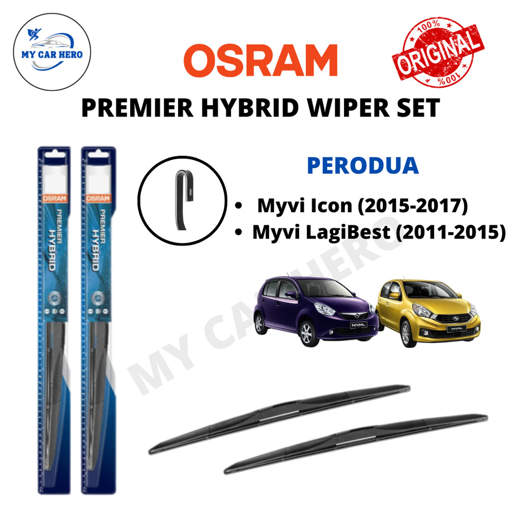 OSRAM Premier Hybrid U Hook Wiper Set for Perodua Myvi LagiBest (2011 ...