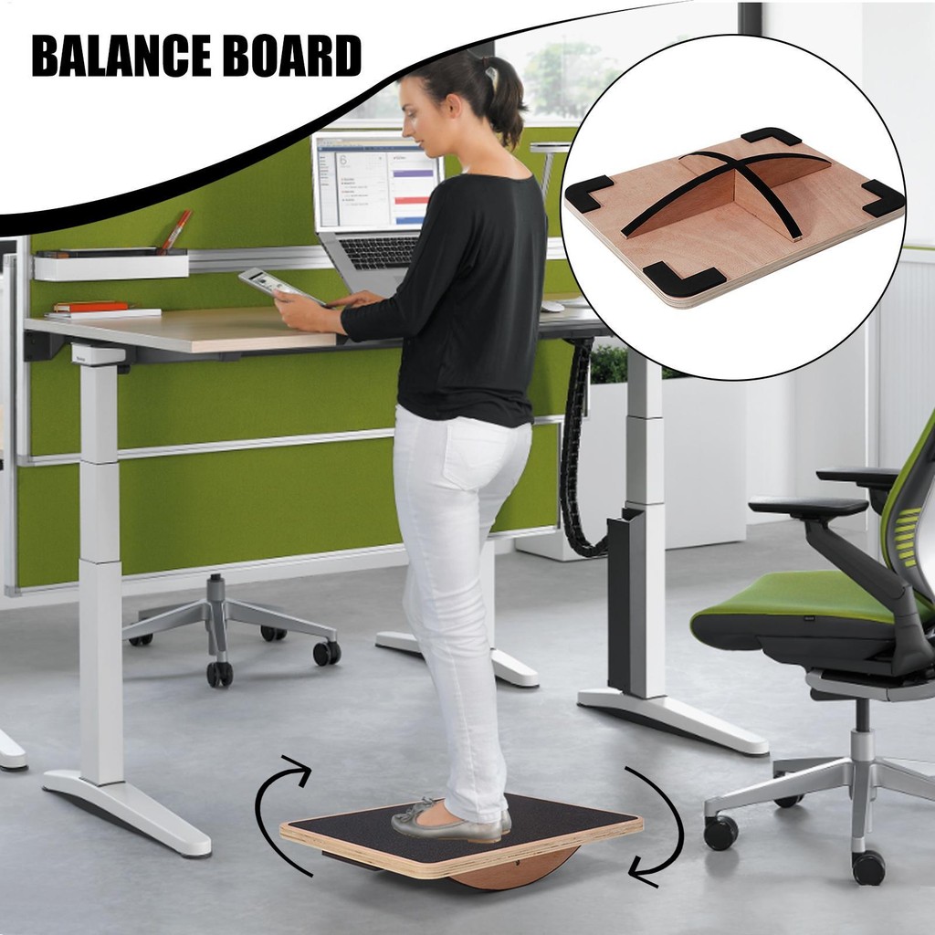 Standing Desk Balance Board Anti-Slip Rocker Board Core Training ...