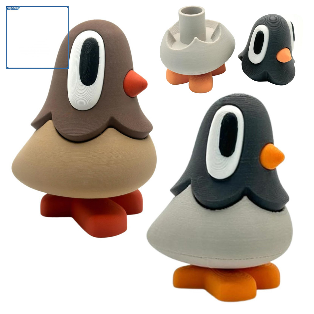 Desktop Pigeon Ornament Pigeon Ornament with Magnetic Foot Unique 3d ...