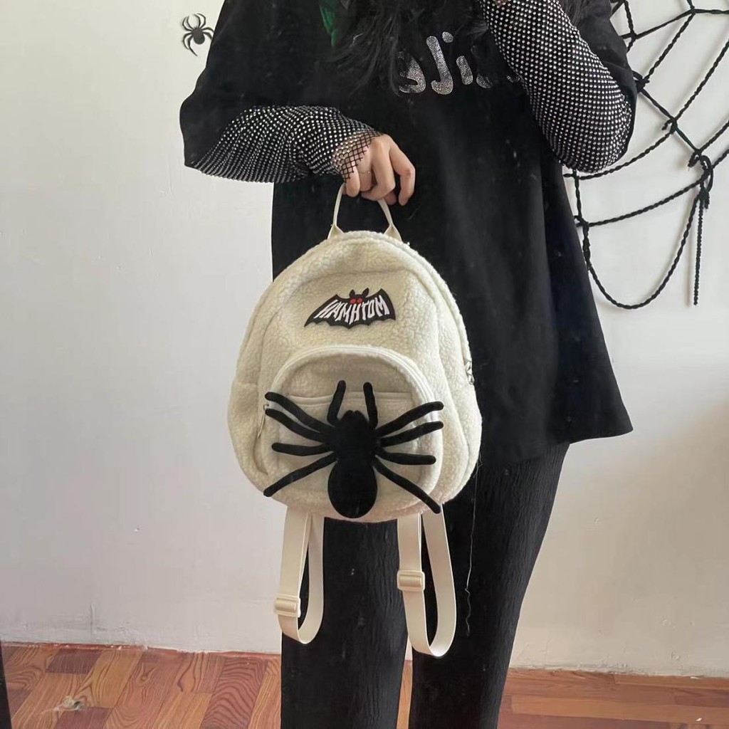 Spider Ghost Series Plush Bag Backpack Mini Female Bag | Shopee Malaysia