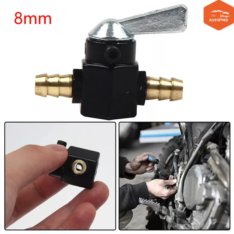 Universal Motorcycle Inline 8mm/6mm Oil Switch Petrol On-Off Fuel Tap ...