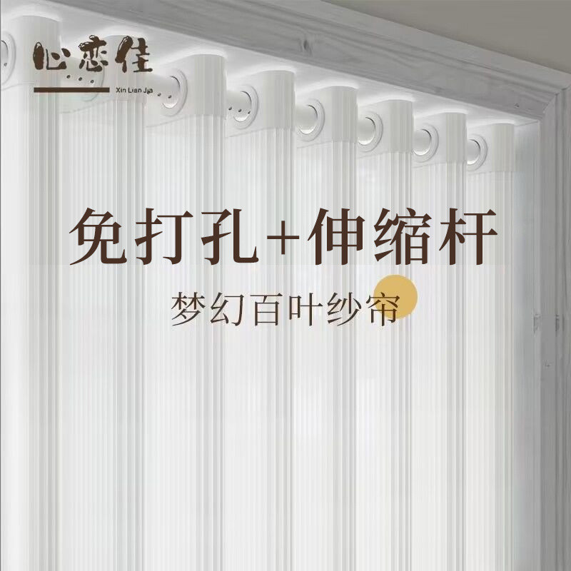 Influencer Vertical Louver Gauze Curtain Transparent Impervious People ...
