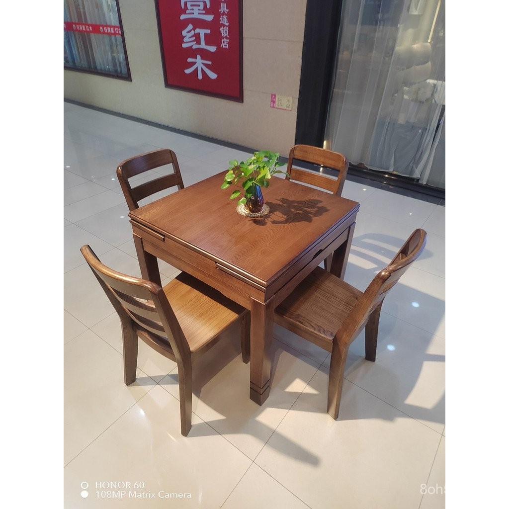 Meja persegi kayu pepejal moden dan sederhana Fraxinus mando lapan ...