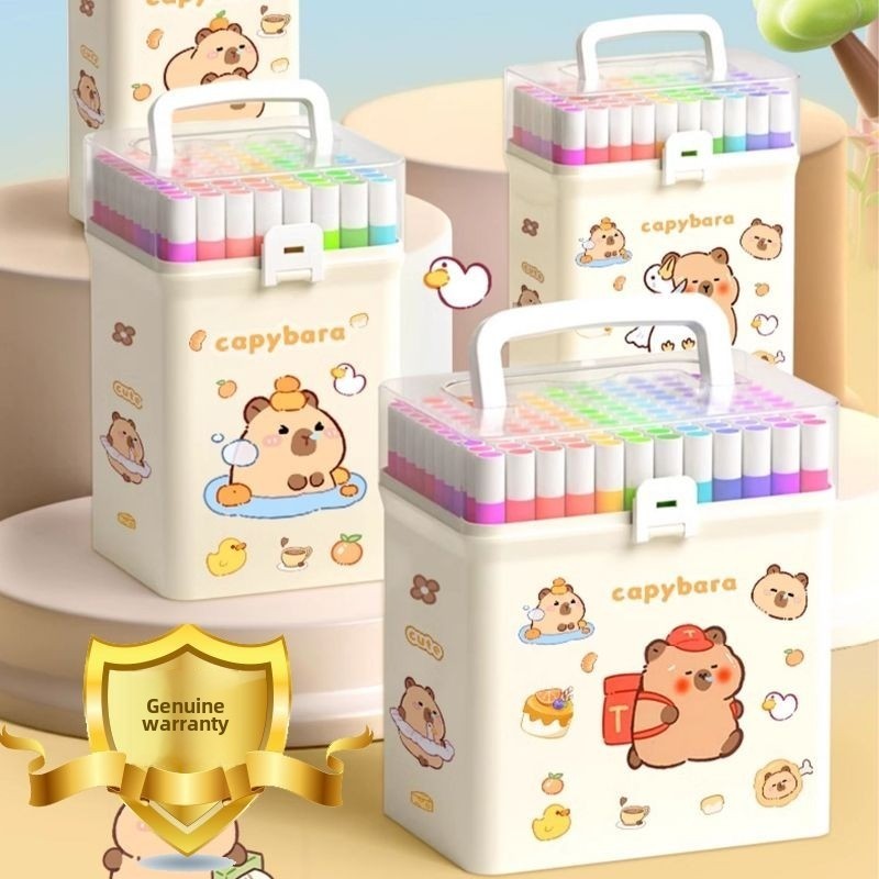 Non-Toxic Acrylic Capybara Markers for Kids - Washable, Color-Blendable ...