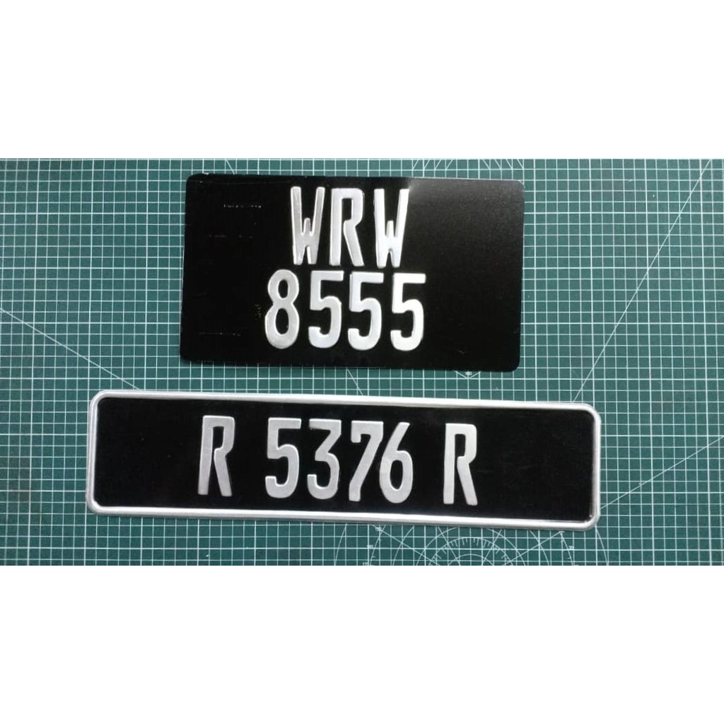 Euro Design Kereta Plate Besi / Car Stainless Steel Rear Number Plate ...