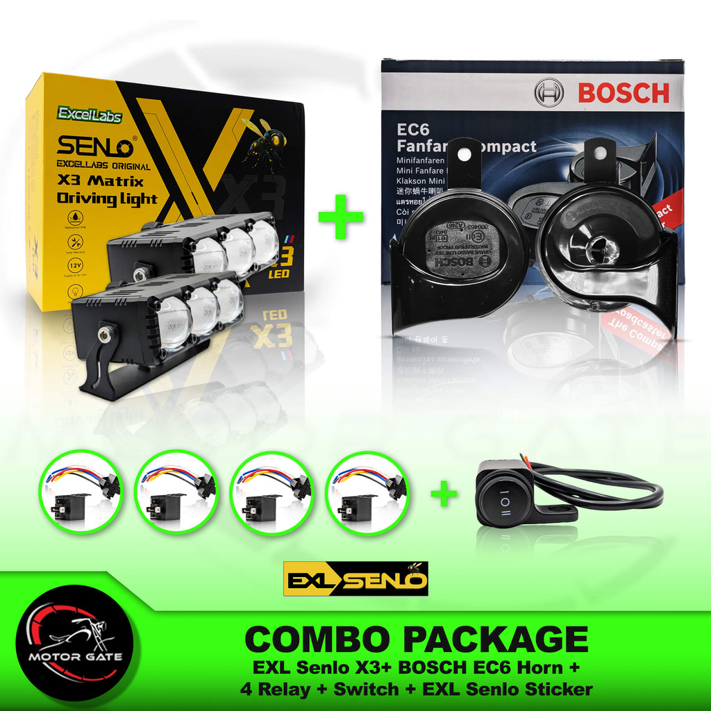 COMBO PACKAGE-ORIGINAL SENLO X3 MATRIX DRIVING LIGHT V3 + BOSCH EC6 ...
