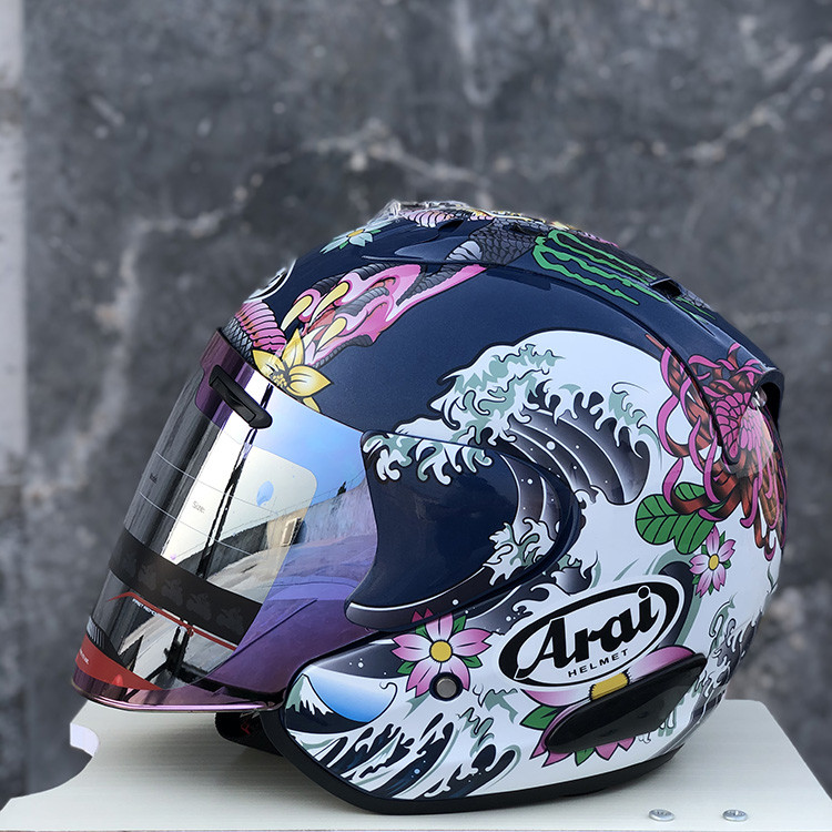 [2024NEW] Customized 3/4 Motorcycle Helmet Racing Half-Face Helmet ...