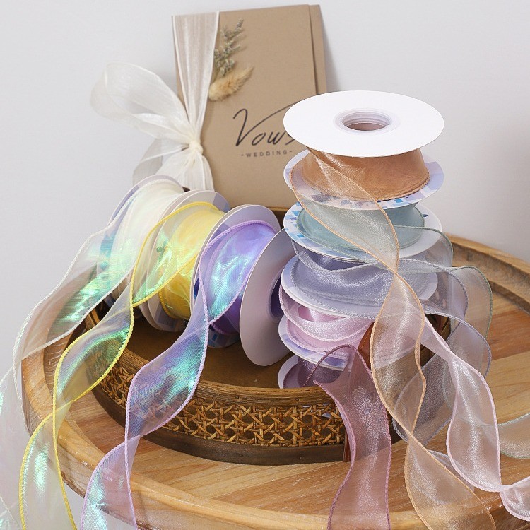 St.kunkka 40mm Fishtail Yarn Transparent Ribbon Colorful Chiffon Ribbon ...
