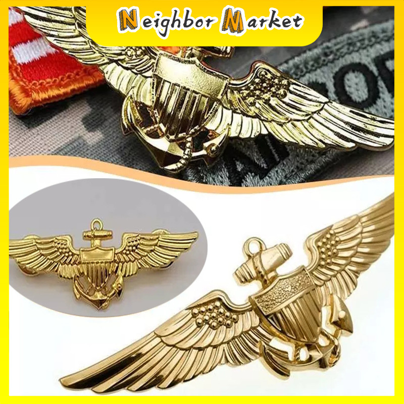 Classic Pilot badge Airplane Brooch Pin Vintage USAF Wings Military ...