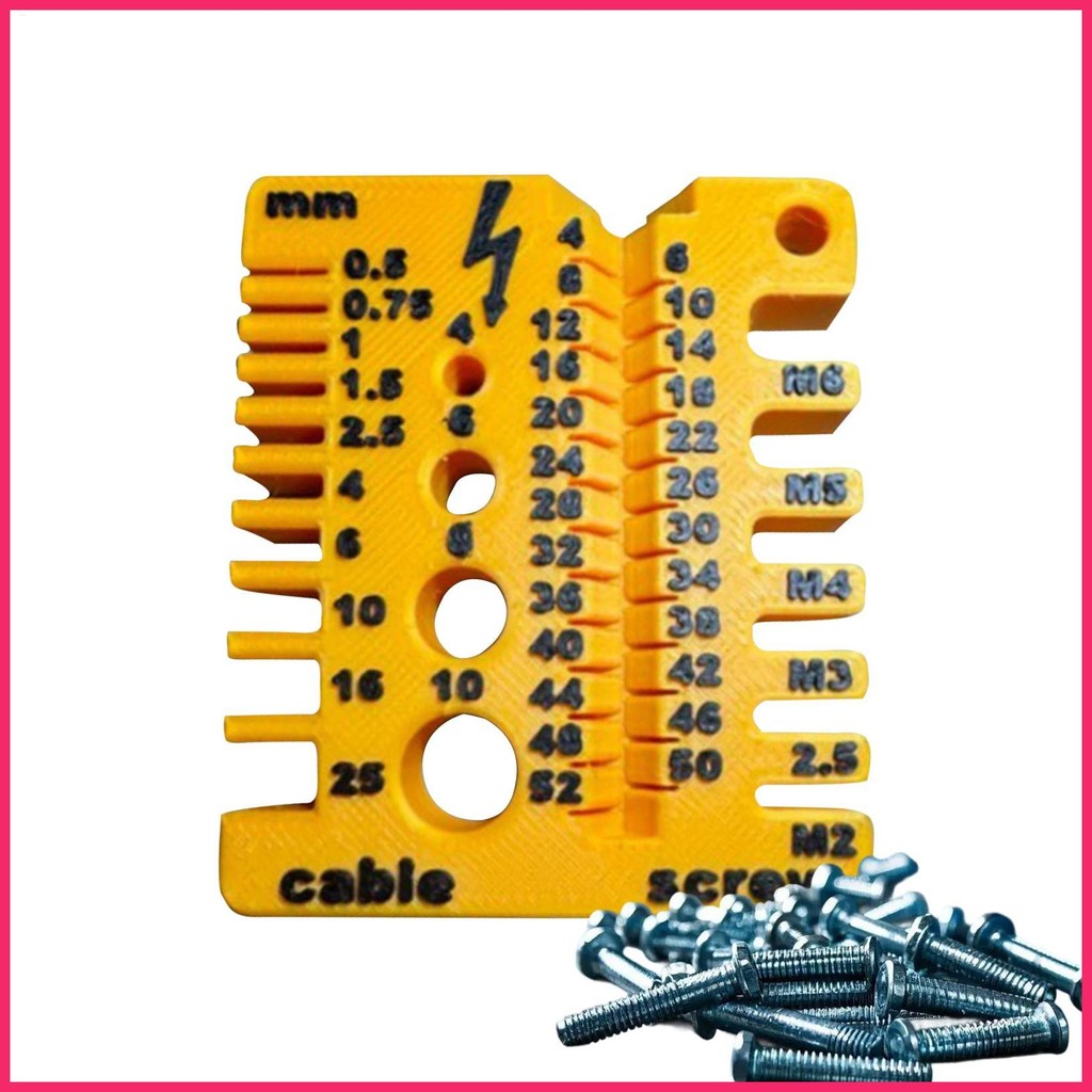 Screw Thread Gauge Portable Wire Sheet Gauge Bolt and Nut Identifier ...