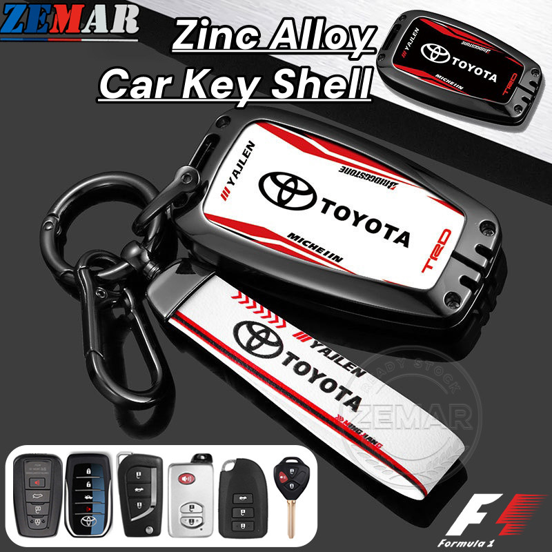 Toyota Car Key Shell Key Case Zinc Alloy Racing Style Key Cover Smart ...
