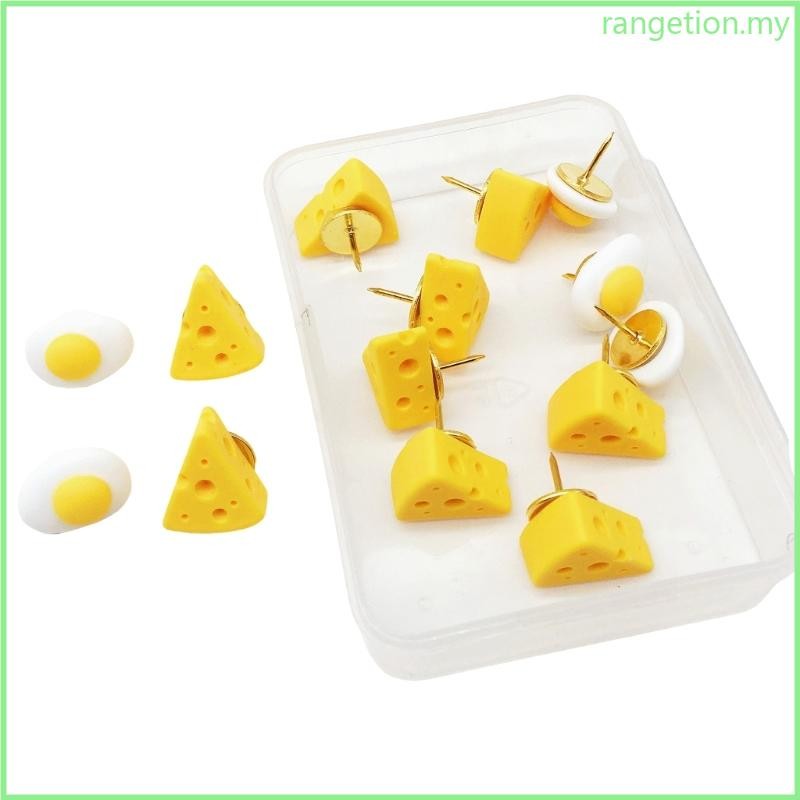 RAN 20Pcs Cheese Eggs Push Pins for Office Bulletin Board Cork Board ...