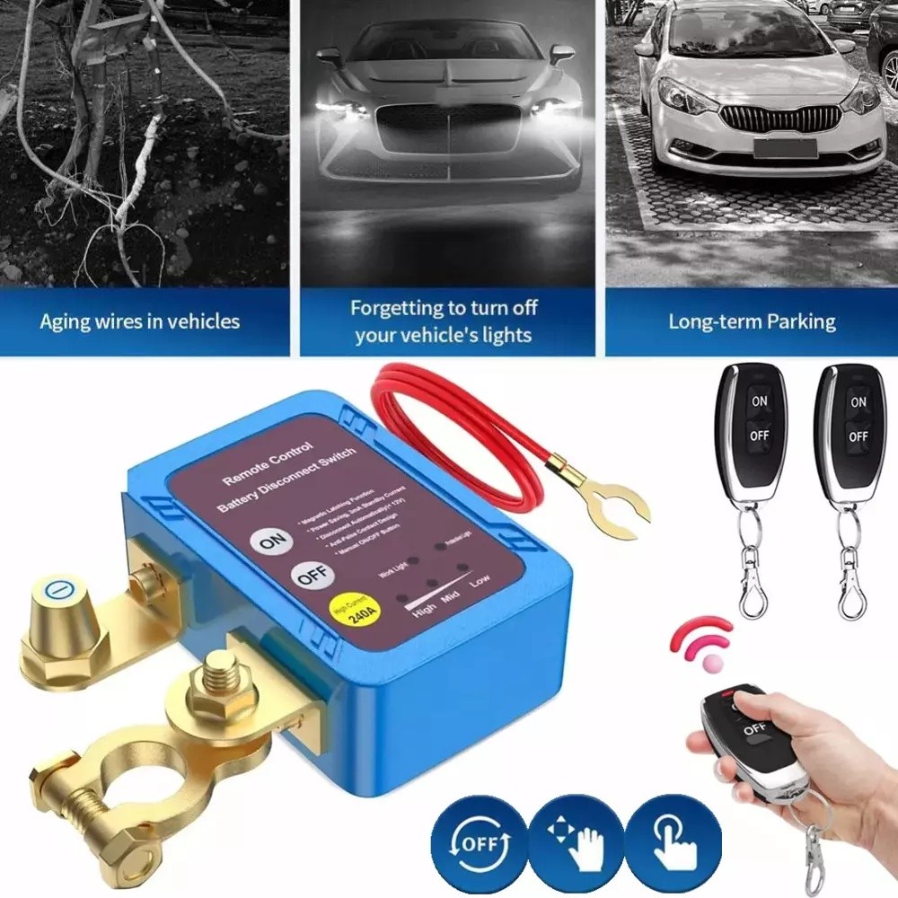 Battery Disconnect Switch 12V 240AWireless Dual Remote Car Battery ...