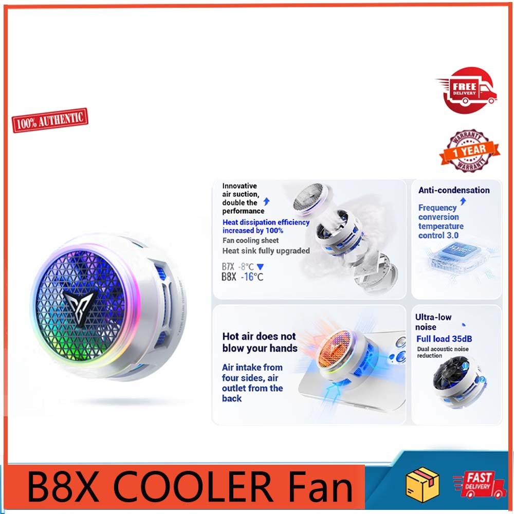 FLYDIGI B8X Mobile magnetic cooling fan-Maximum support 30W | Shopee ...
