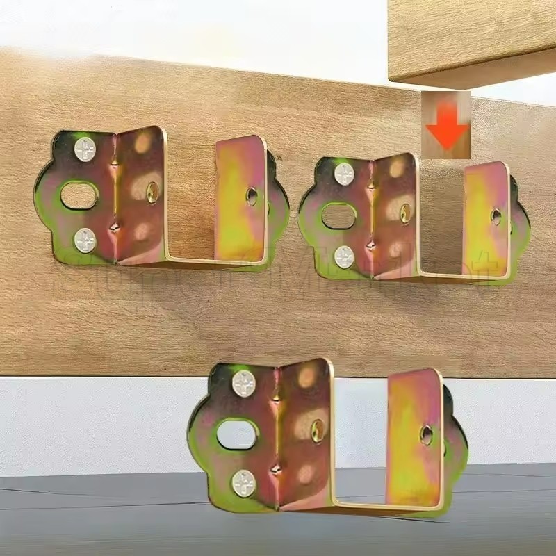 U Shaped Metal Bed Bracket - Hinge Fitting Connector - Bed Frame Fixing ...
