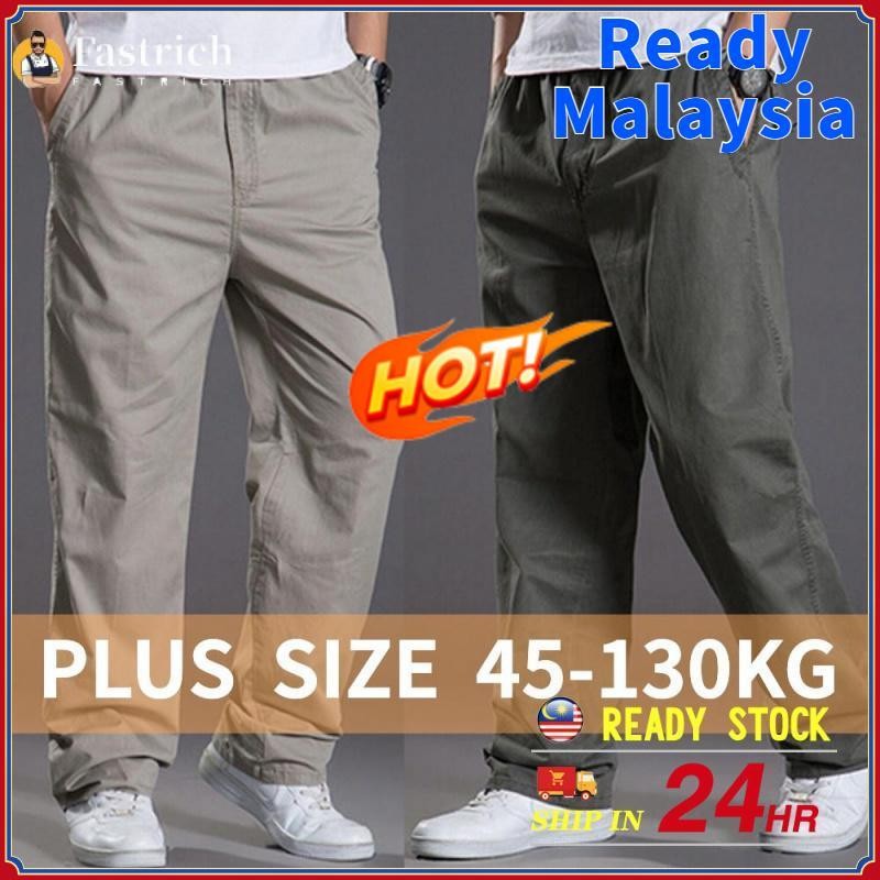 {Ready Malaysia}Seluar Kargo Kapas Kasual, Fastrich, Untuk Lelaki, Saiz S-6XL, Longgar, Poket ...