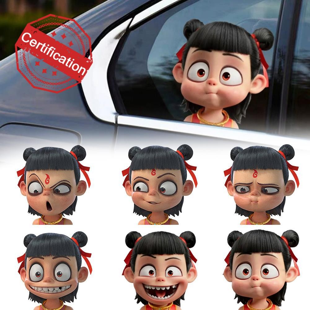 Magic Child Nezha Car Sticker Scratch Covering Cute Car Motorcycle ...