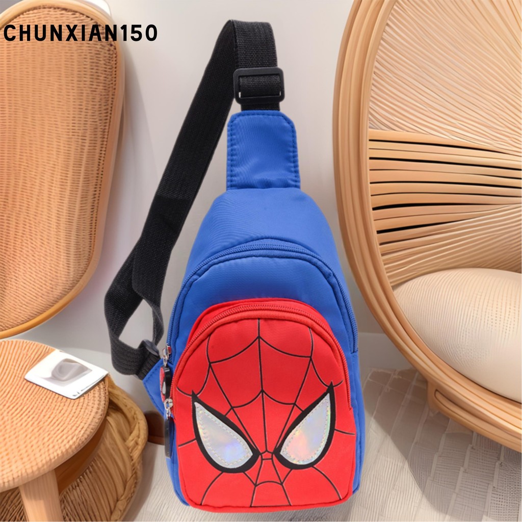 Kids Casual Spiderman Shoulder Bag Beg Budak Raya Lelaki Bag Raya Sling ...