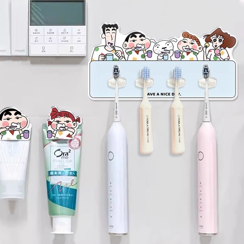 Crayon Shin-Chan Family Toothbrush Rack Cute Anime Toothpaste Clip ...
