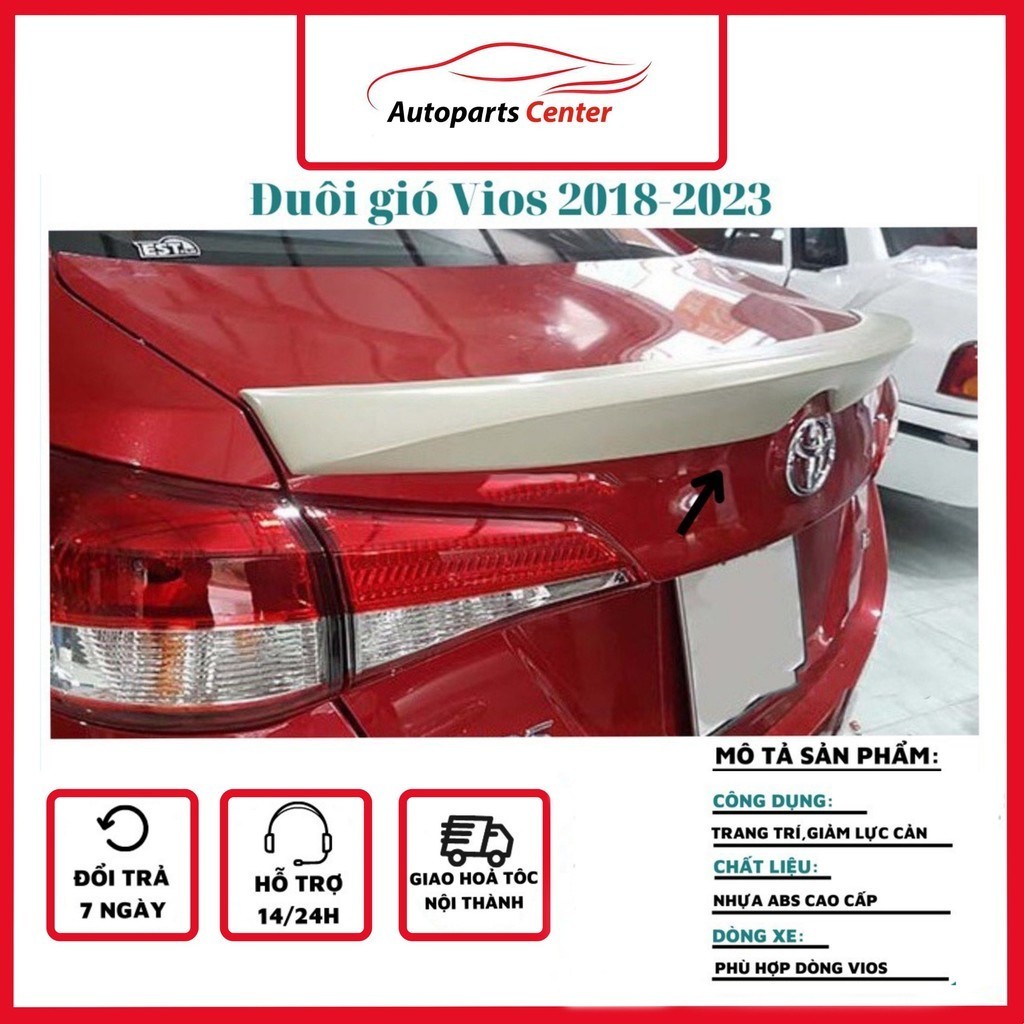TOYOTA Tyota Vios 2019- 2020- 2021 2022 spoiler is unpainted wood ...