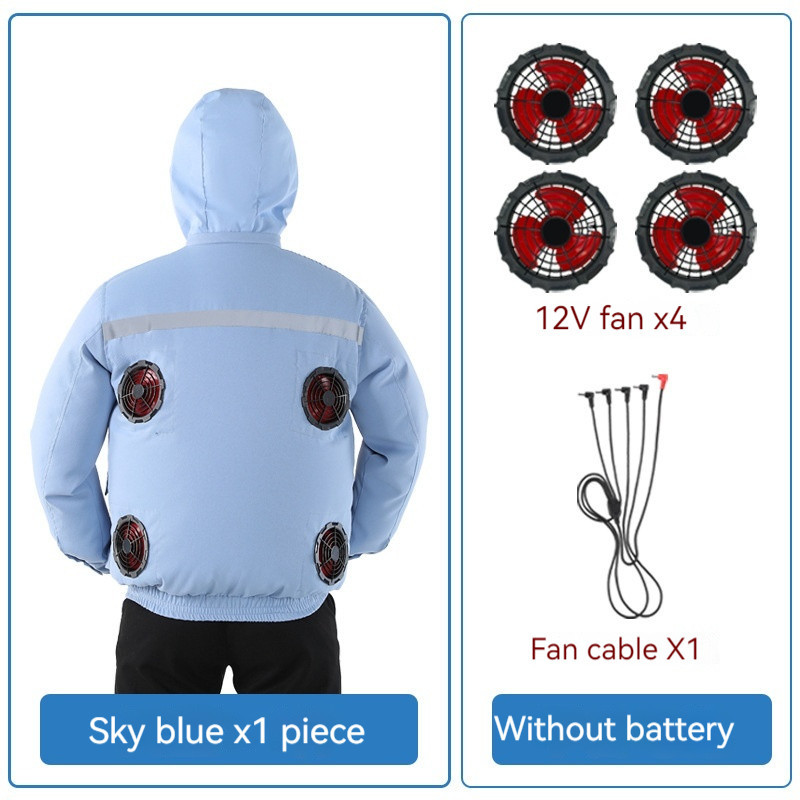 New Style Air Conditioning Clothing Hooded Detachable Fan Clothing ...