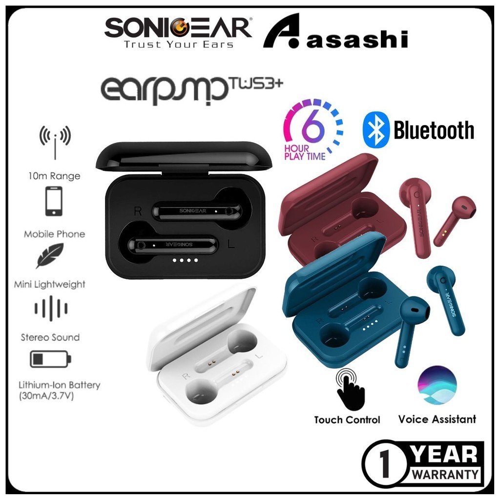 SonicGear EARPUMP TWS 3+ / EARPUMP TWS3+ True Wireless Earphone ...