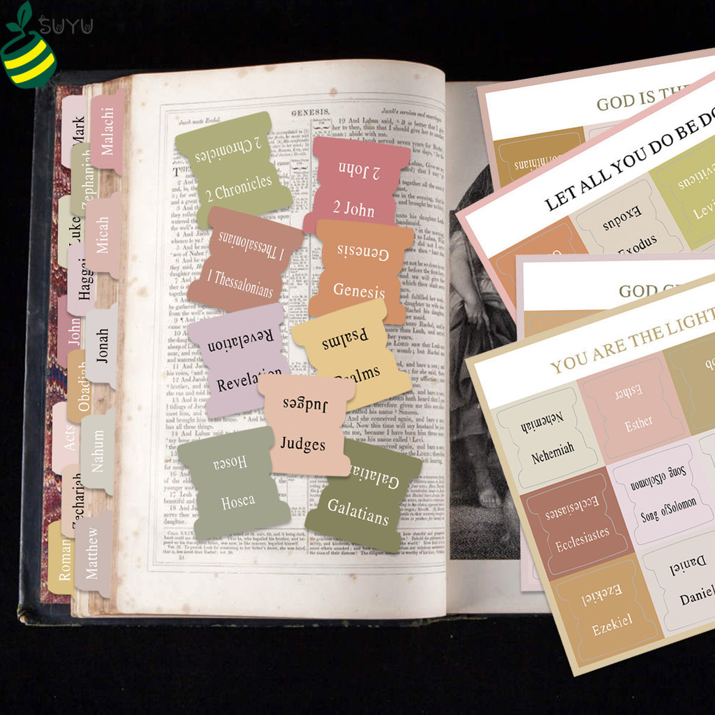 5 Sheet Colorful Bible Index Label Sticker Writable Removable ...