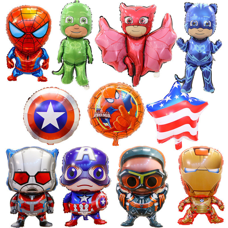 [24h Fast Delivery] Spiderman Avengers Cartoon Aluminum Film Balloon ...