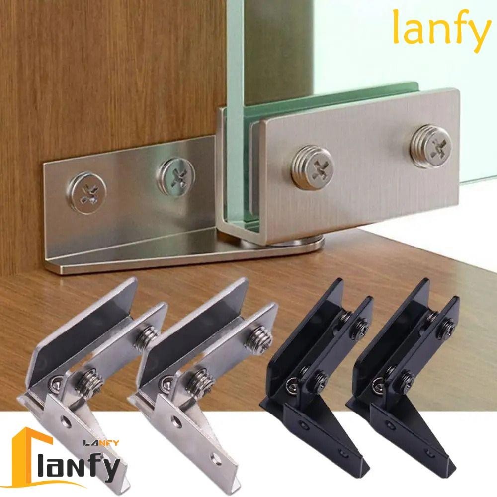 LANFY 2Pcs Glass Door Hinges, Shaft Hinge Flush-fitting Display Cabinet ...