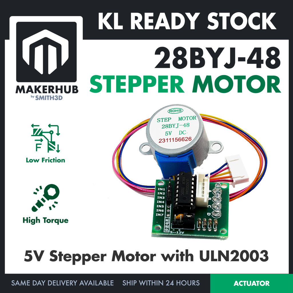 28BYJ-48 Stepper Motor + ULN2003 Motor Driver 5V DC Motor For Arduino Robotic | Shopee Malaysia