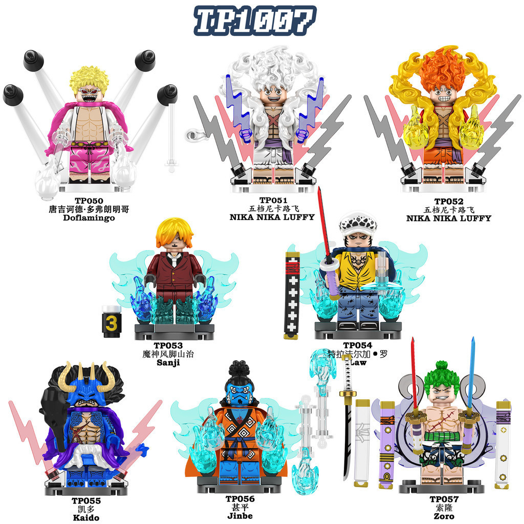 One Piece Building Sanji Kaido Blocks Figures Nika Luffy Toy Zoro ...