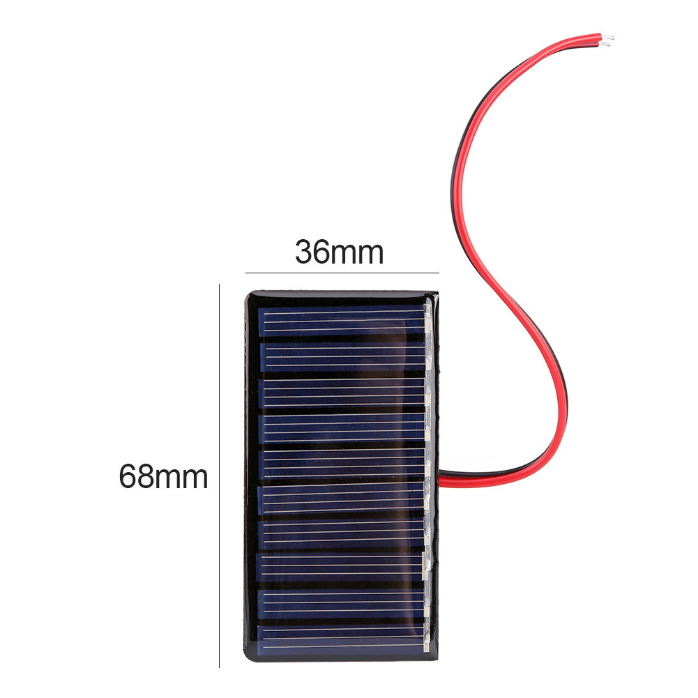 0.3W 5V Solar Epoxy Panel with Wire Mini Solar System DIY Polysilicon ...