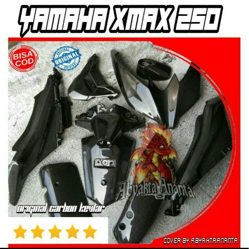 Yamaha Xmax 250 Carbon Kevlar Rear Fender Fender Fender Only Fender ...