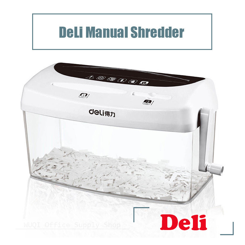 Deli shredder small hand cranked shredder capable of crushing A4 paper ...