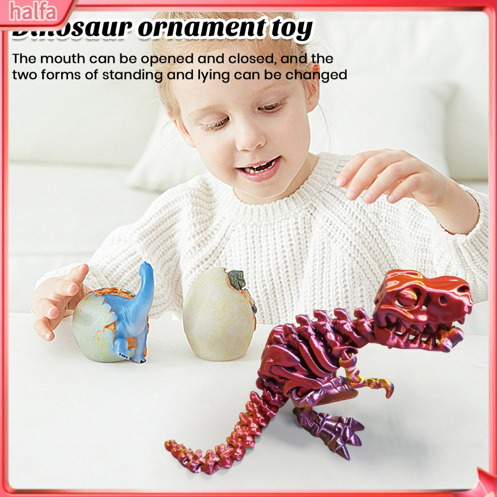 {halfa} 3d Printed Dragon Toy Collectible Dinosaur Figurine Articulated