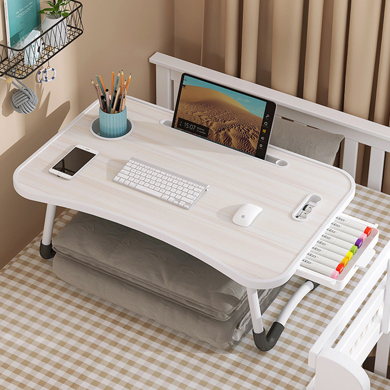 Folding Table Desk Bed Computer Table Bay Window Lazy Study Table Small Table | Shopee Malaysia