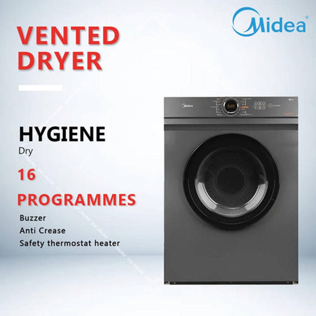 MIDEA 7.0KG VENTED DRYER MD100A70 PENGERING BAJU | Shopee Malaysia