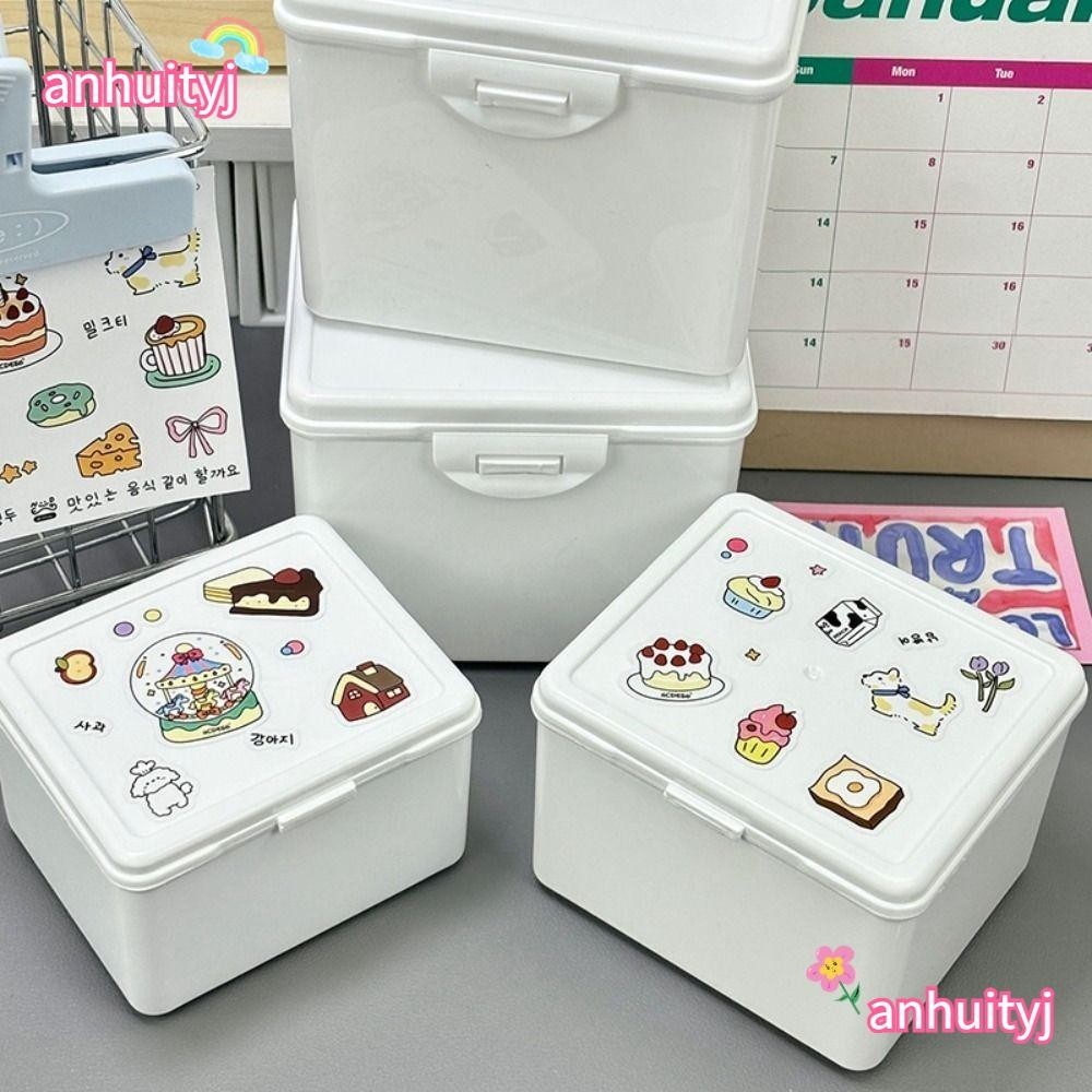 LANJ Storage Box, White Kpop Collection Box, Idol Cards Photos ID Card ...