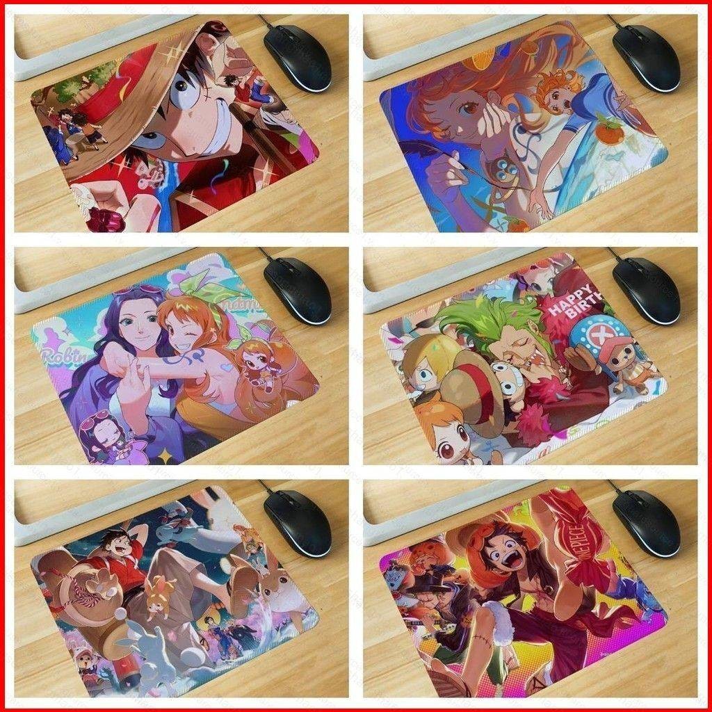 One Piece Anime Mousepad Non-slip Cartoon Luffy Nami Zoro Waterproof ...