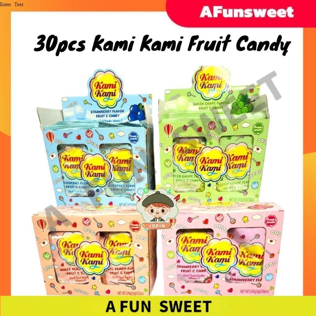 30pcs KHY Kami Kami Tablet Fruit C Candy [Green Grape / White Peach ...