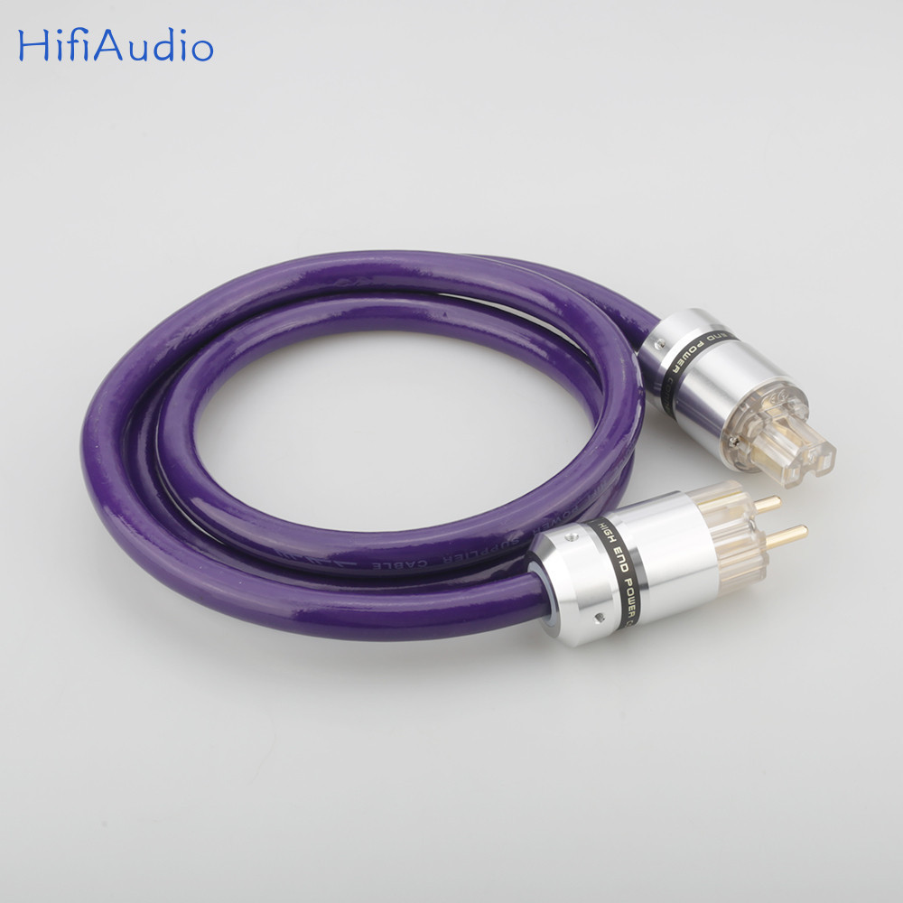 HI-end European Standard Pure Copper Schuko Power Cable HIFI EMC Shield ...