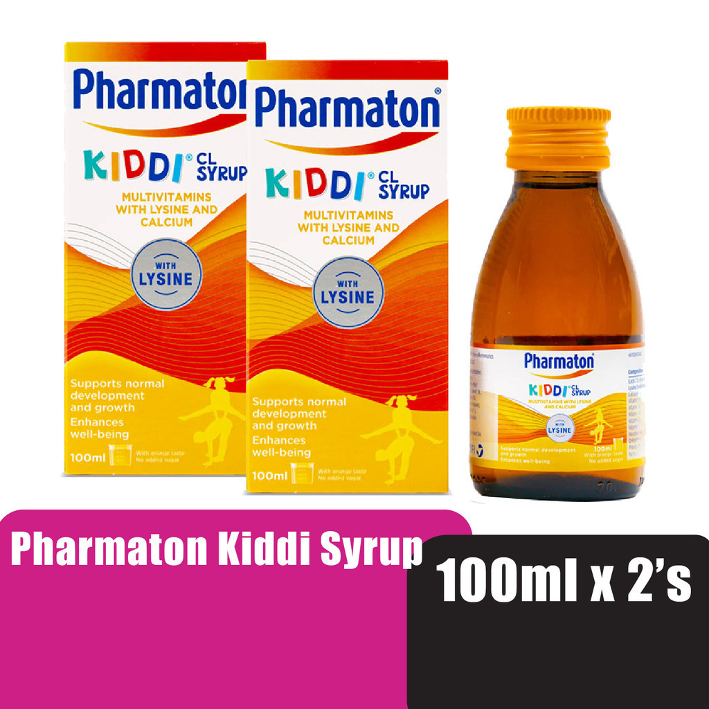 PHARMATON Kiddi Multivitamin and Minerals Syrup For Kids 100ml X 2 ...