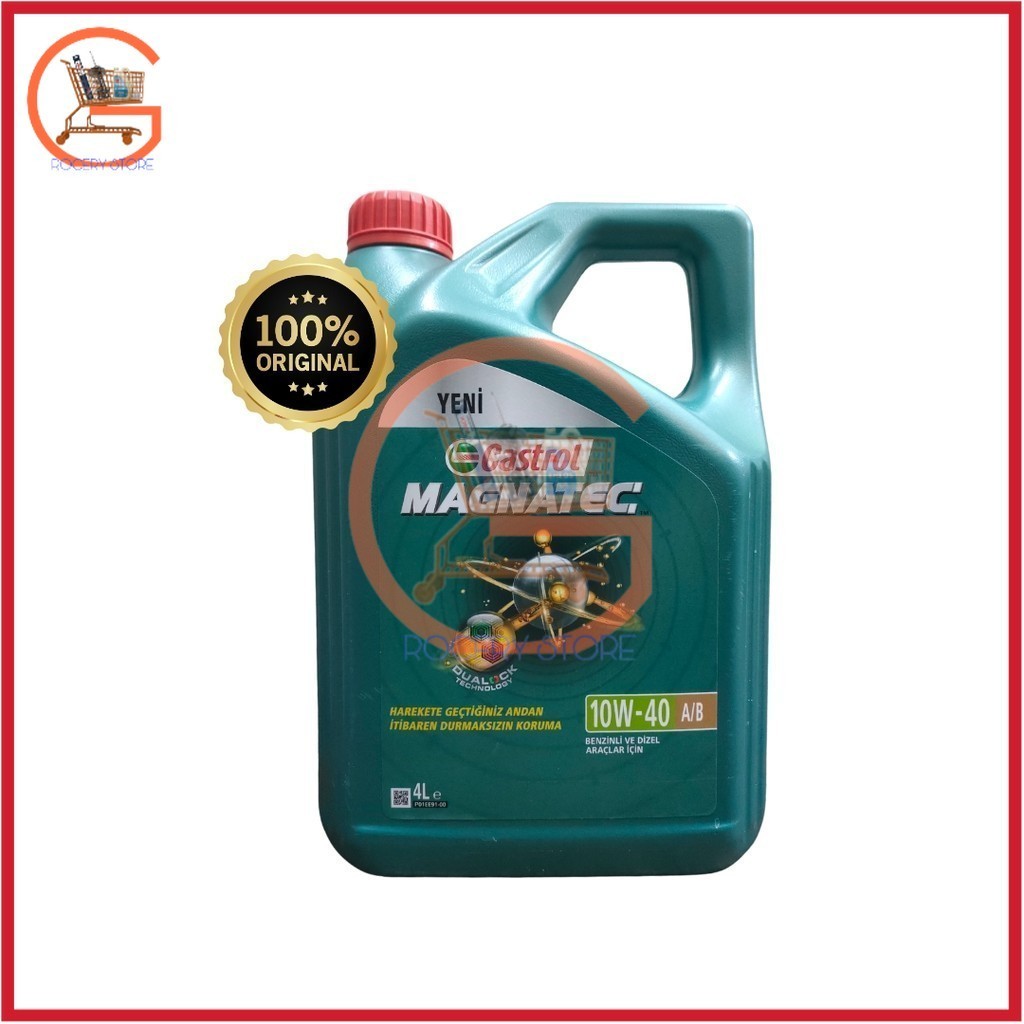 (100% ORIGINAL) (IMPORT TURKEY) CASTROL MAGNATEC 10W40 SEMI SYNTHETIC ...