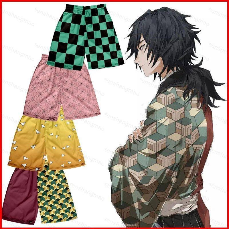 Demon Slayer Beach Pant Shorts Pants Cosplay Apparel Sweatpants ...