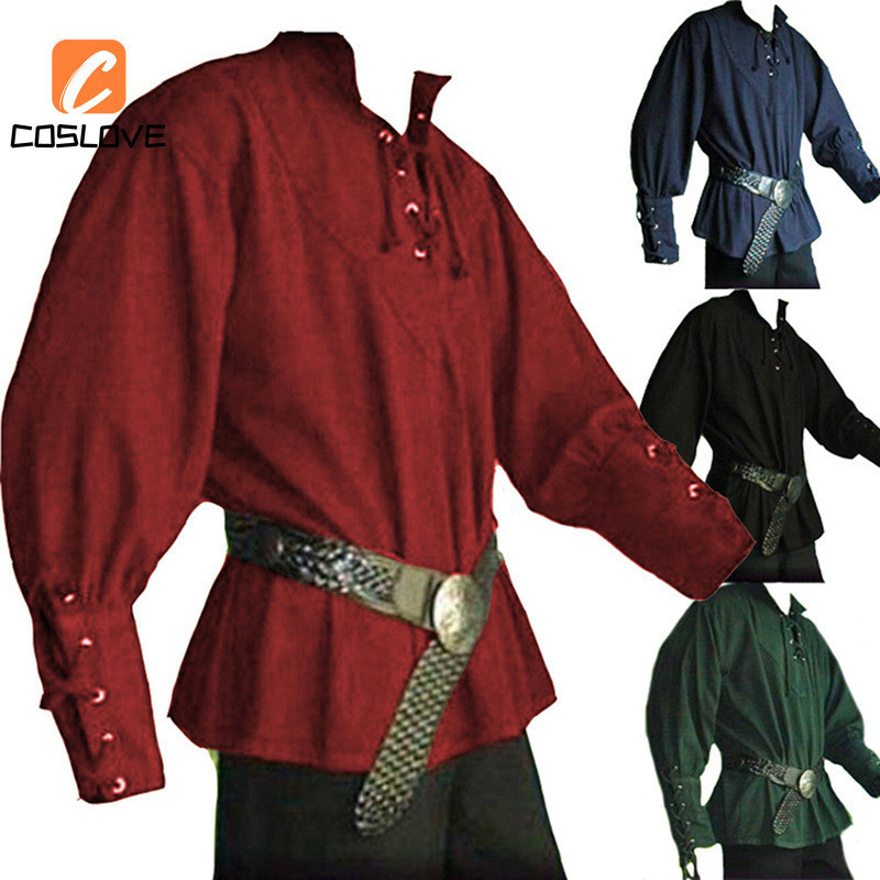 Medieval Renaissance Knight Style Top Cosplay Clothing Suit for Man ...