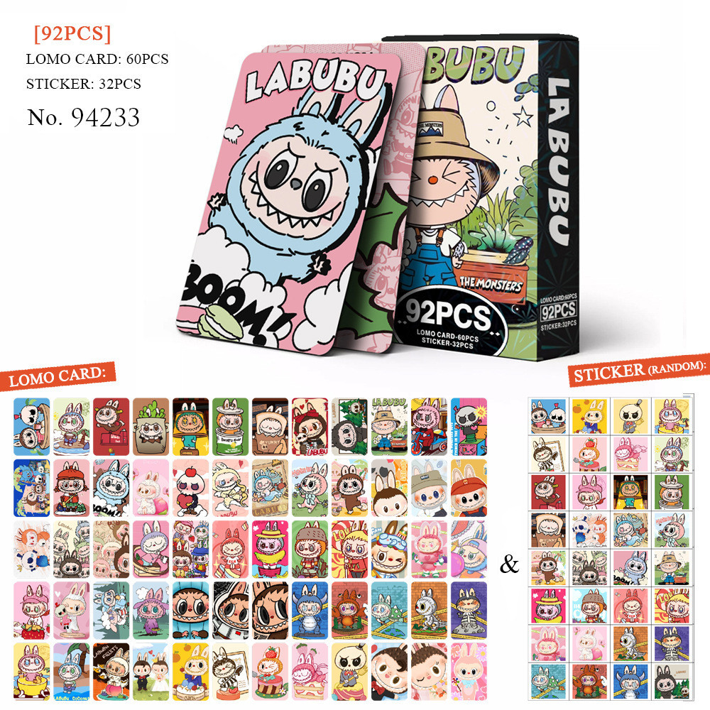 92pcs /Box POP MART The Monster Rabbit Lomo Cards Album Photocards ...