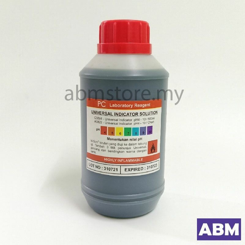 Universal Indicator Solution / pH Liquid Tester, PC (500ml) | Shopee ...