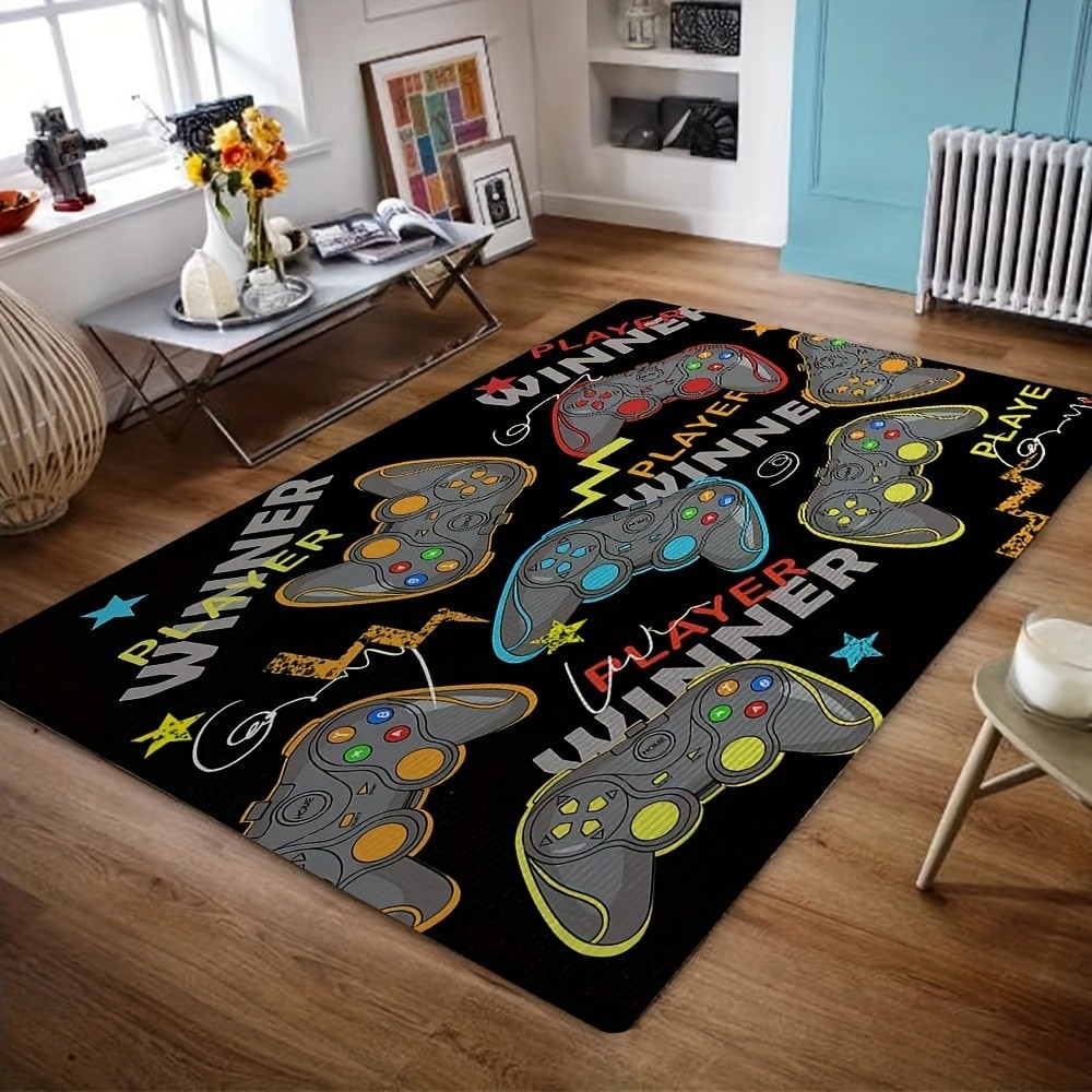 1pc Gaming Room Carpet Rugs For Teen Boys Bedroom, Machine Washable ...