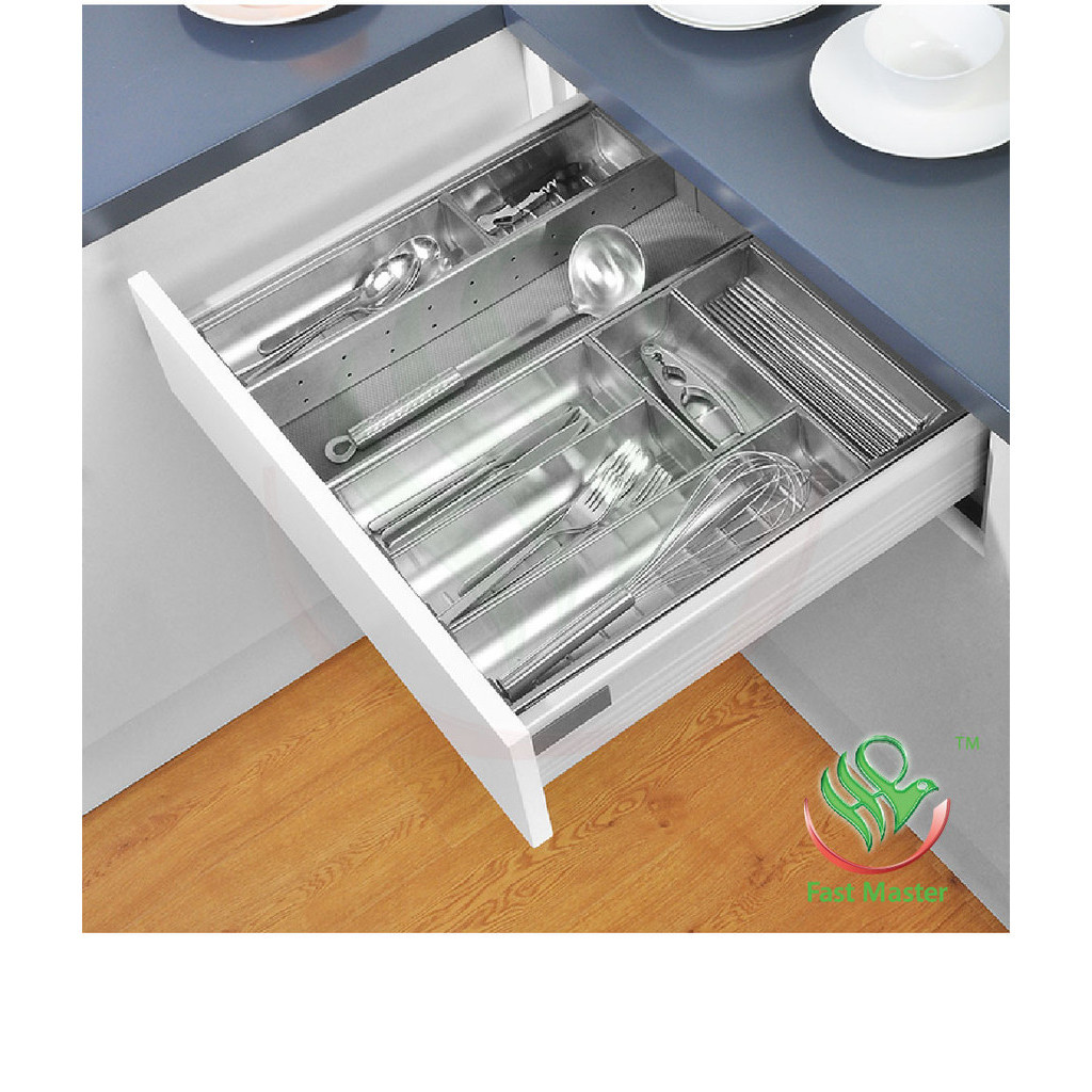 Stainless Steel Drawer Cutlery Spoon Tray Kitchen Cabinet Spoon Tray ...
